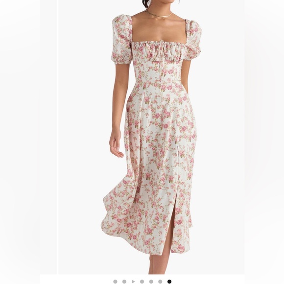 House of CB | Dresses | House Of Cb Floral Pink Midi Dress | Poshmark